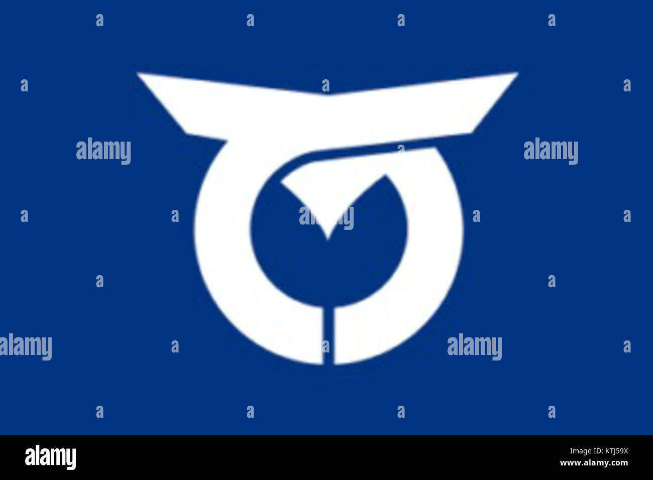 The flag of Ikusaka in Nagano Prefecture, Japan, represents the region ...