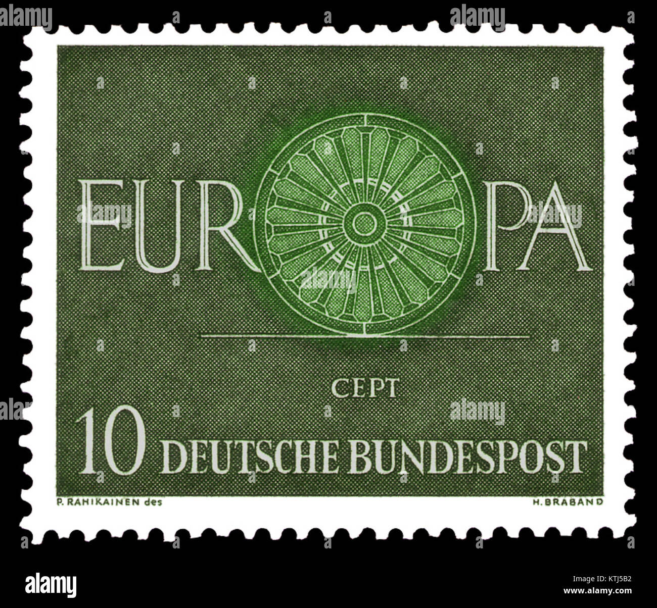 The 1960 DBP 337 Europa 10 Pfennig stamp was part of a series issued by ...