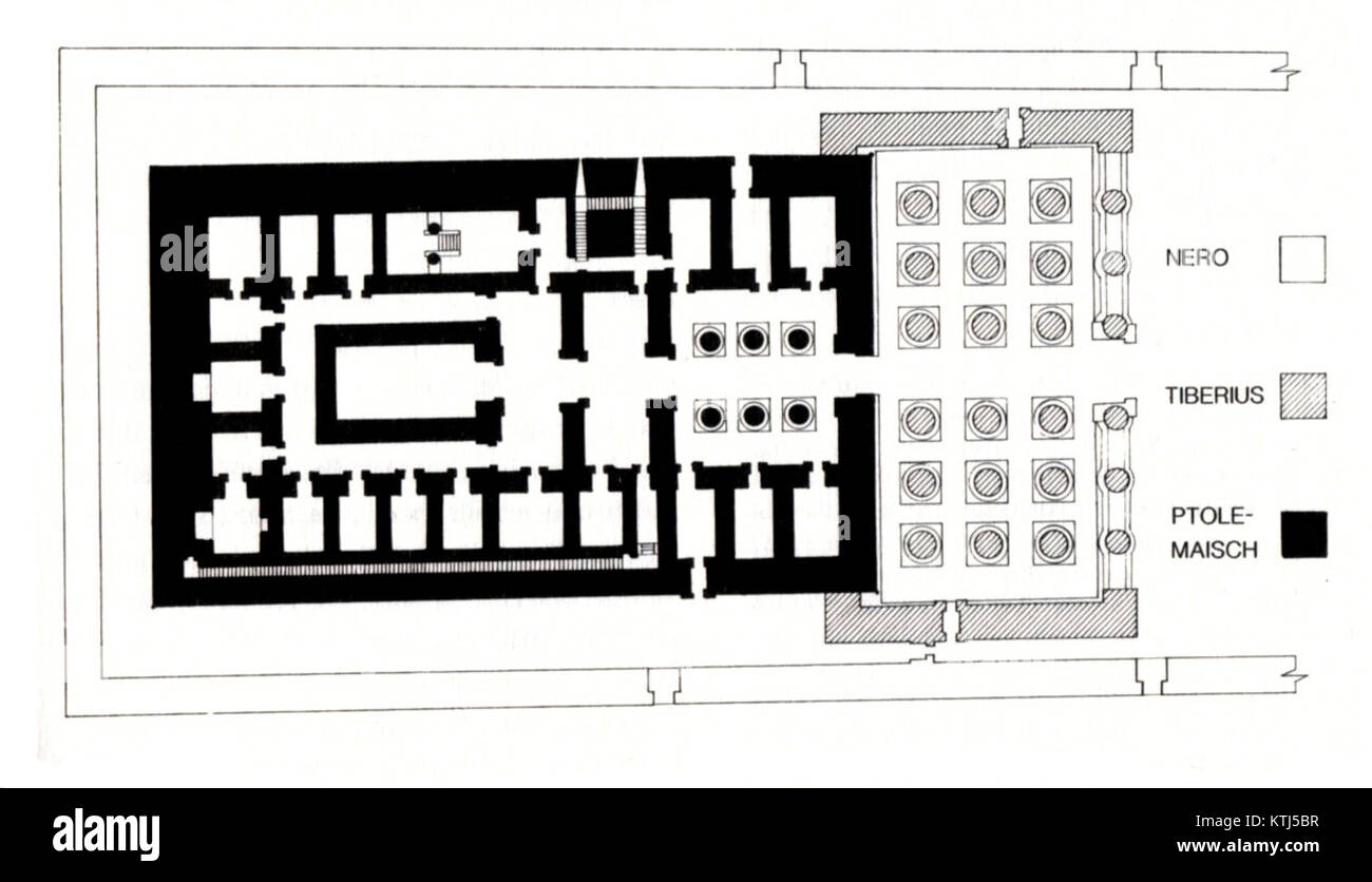 A depiction of the construction phases of the Dendera Temple complex in ...