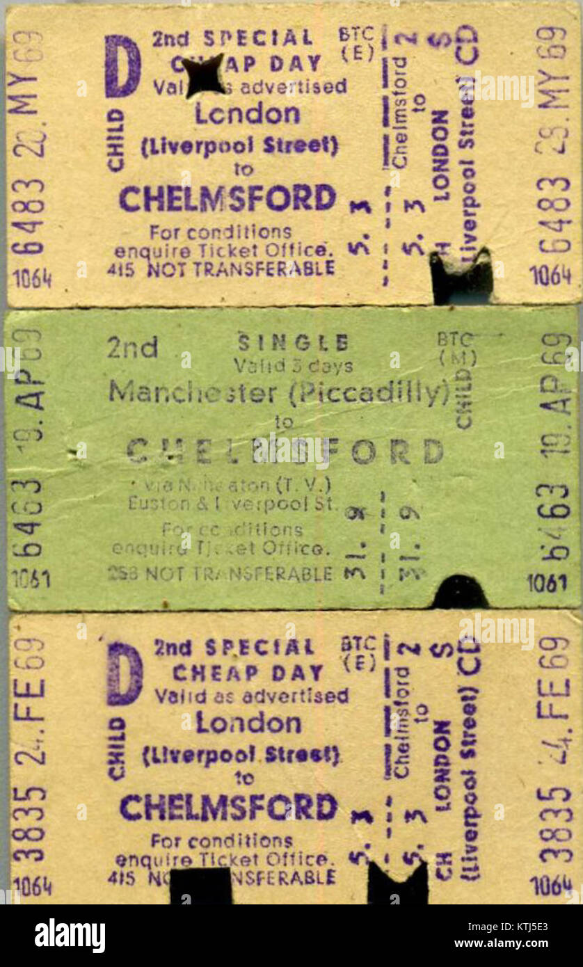 1960s train ticket hi-res stock photography and images - Alamy