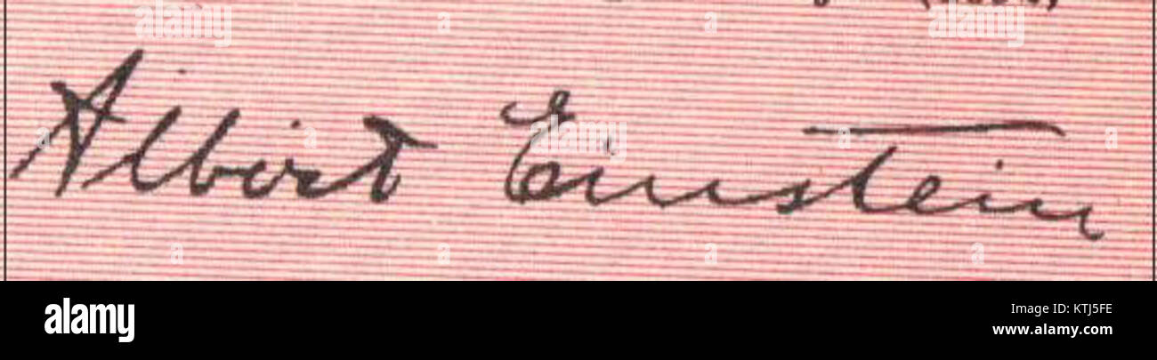 Einstein albert signature hi-res stock photography and images - Alamy