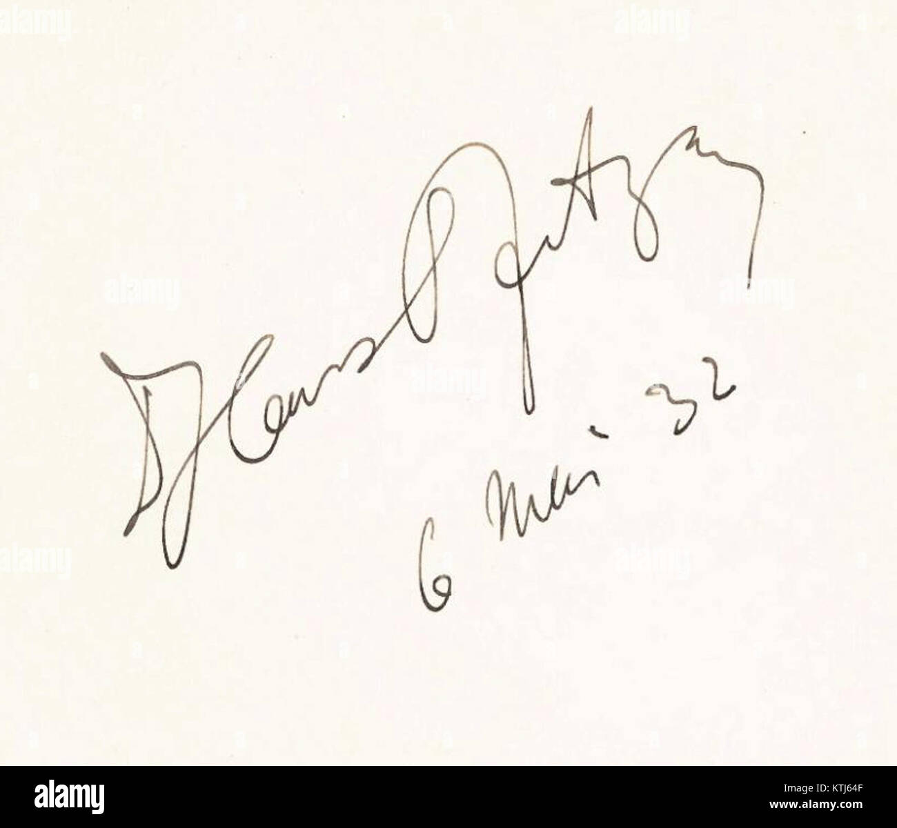 Hans Pfitzner Autogramm 1932 05 06 Stock Photo - Alamy