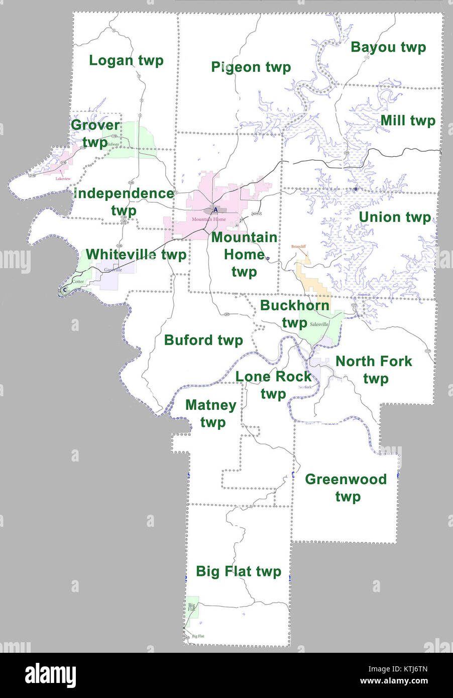Arkansas county map hi-res stock photography and images - Alamy