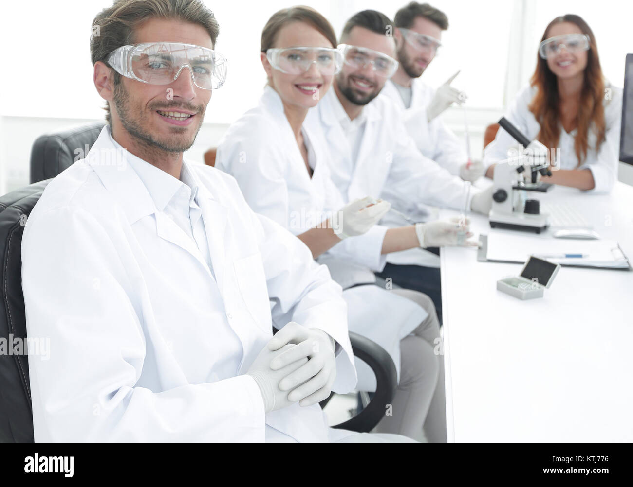 head of the scientific project and research team at the workplace Stock ...