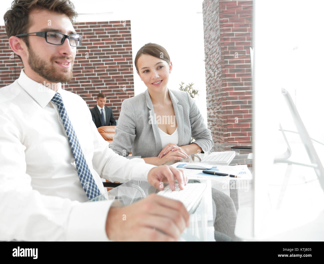 Professional employees during working hi-res stock photography and ...