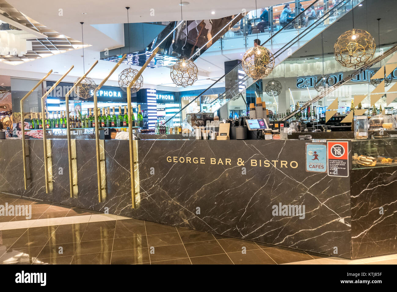 george bar inside a shopping mall in australia Stock Photo - Alamy