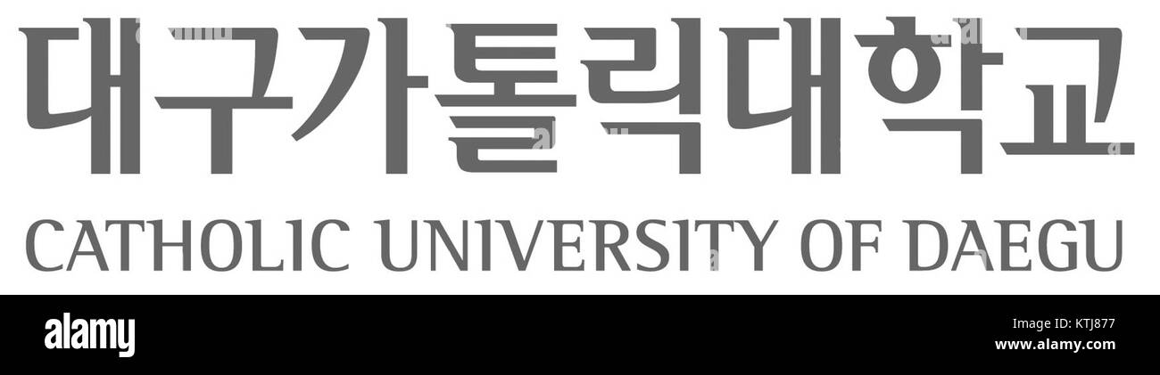 The logotype of the Catholic University of Daegu represents the institution's identity and ...