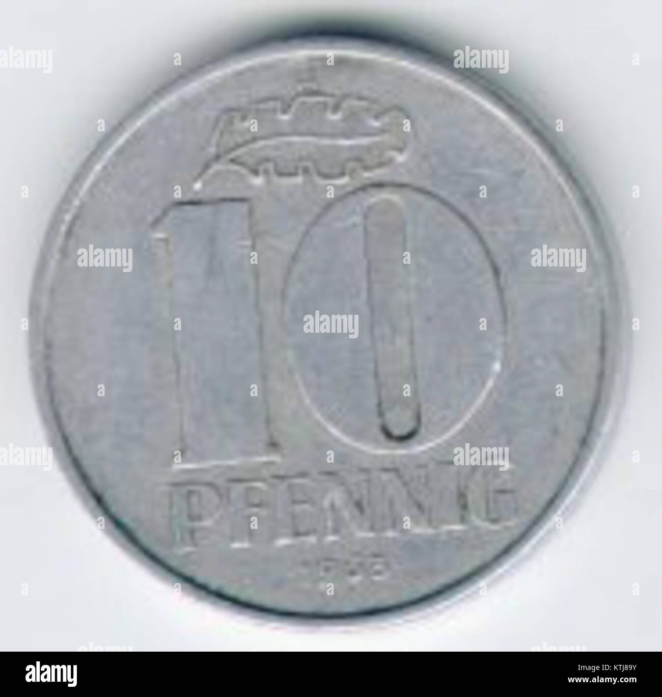The DDR Mark Vorderseite 10Pfennig kl is a coin from East Germany ...