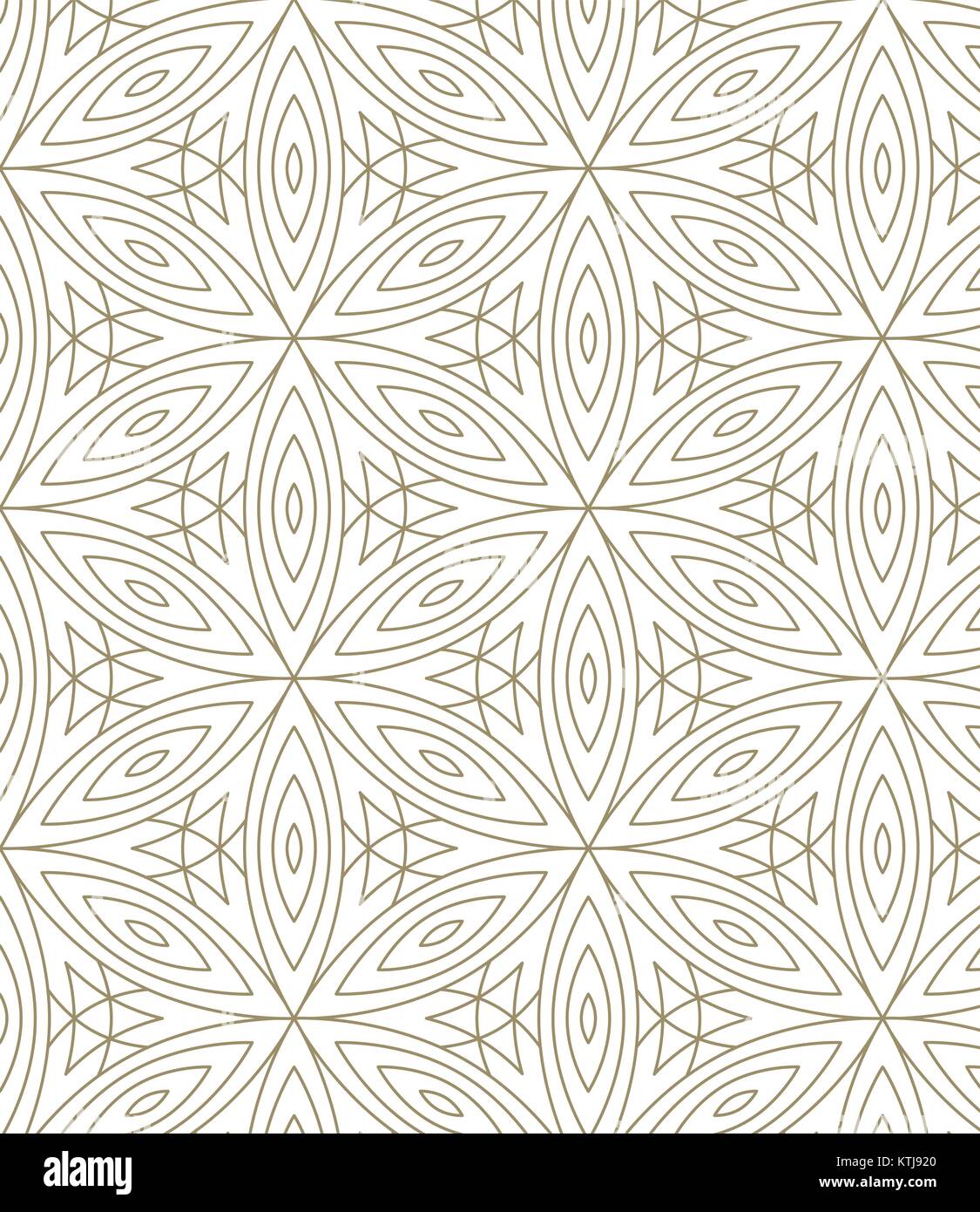 Minimalistic Repeating Linear Flower Pattern On White Background Stock Vector Image And Art Alamy