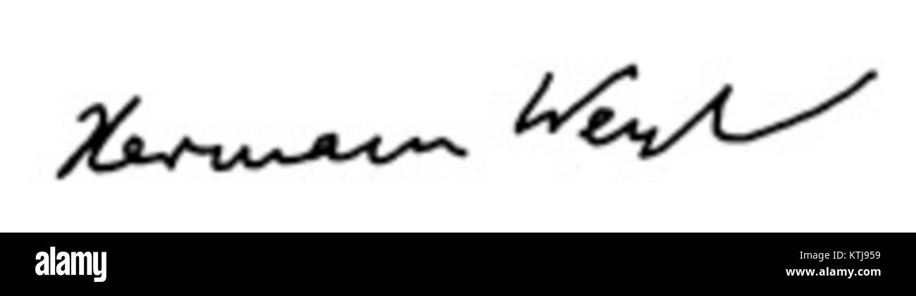 Hermann Weyl was a prominent mathematician, and his signature ...