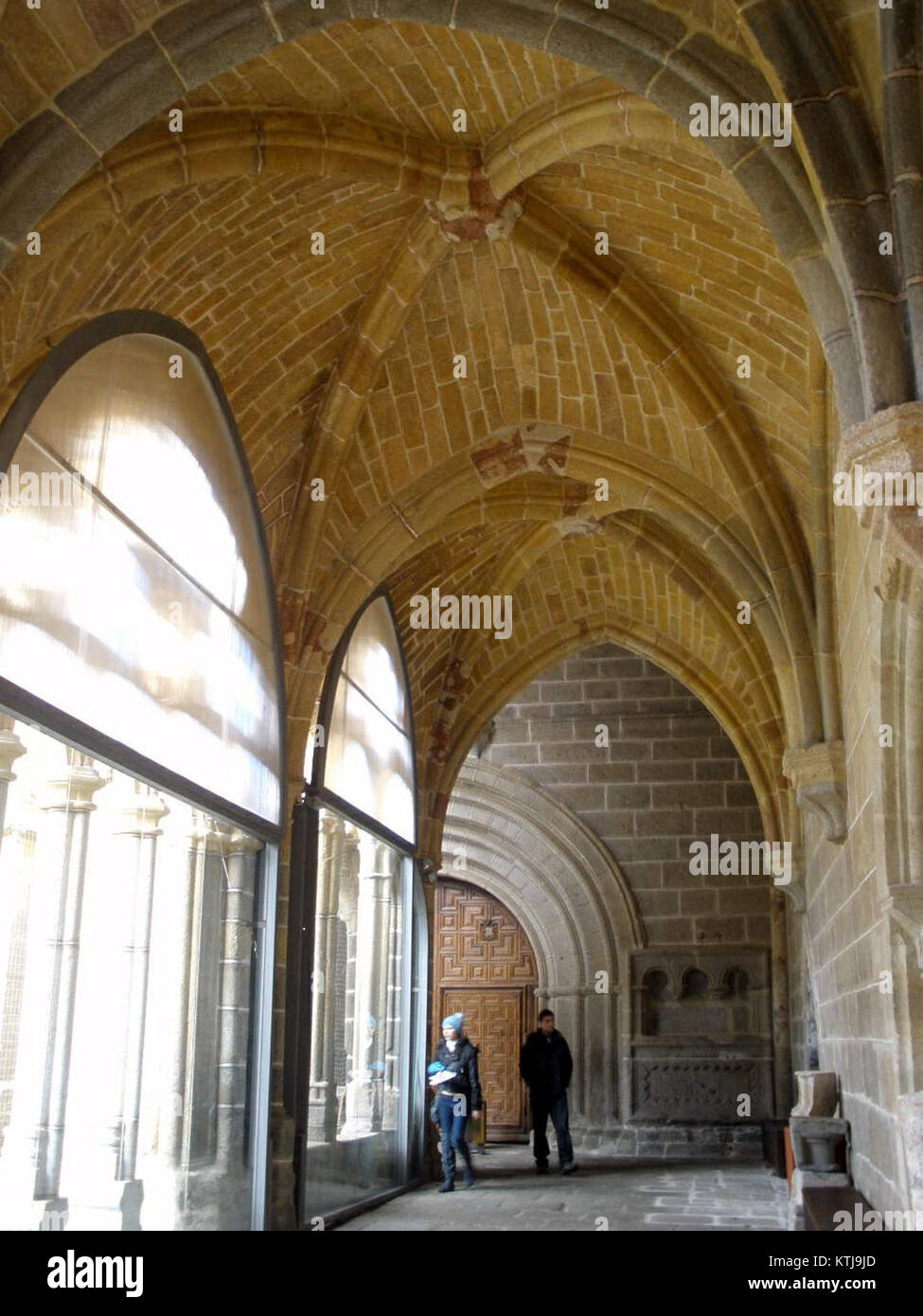 The cloister of Ã vila Cathedral, Spain, photographed in 2007. The ...