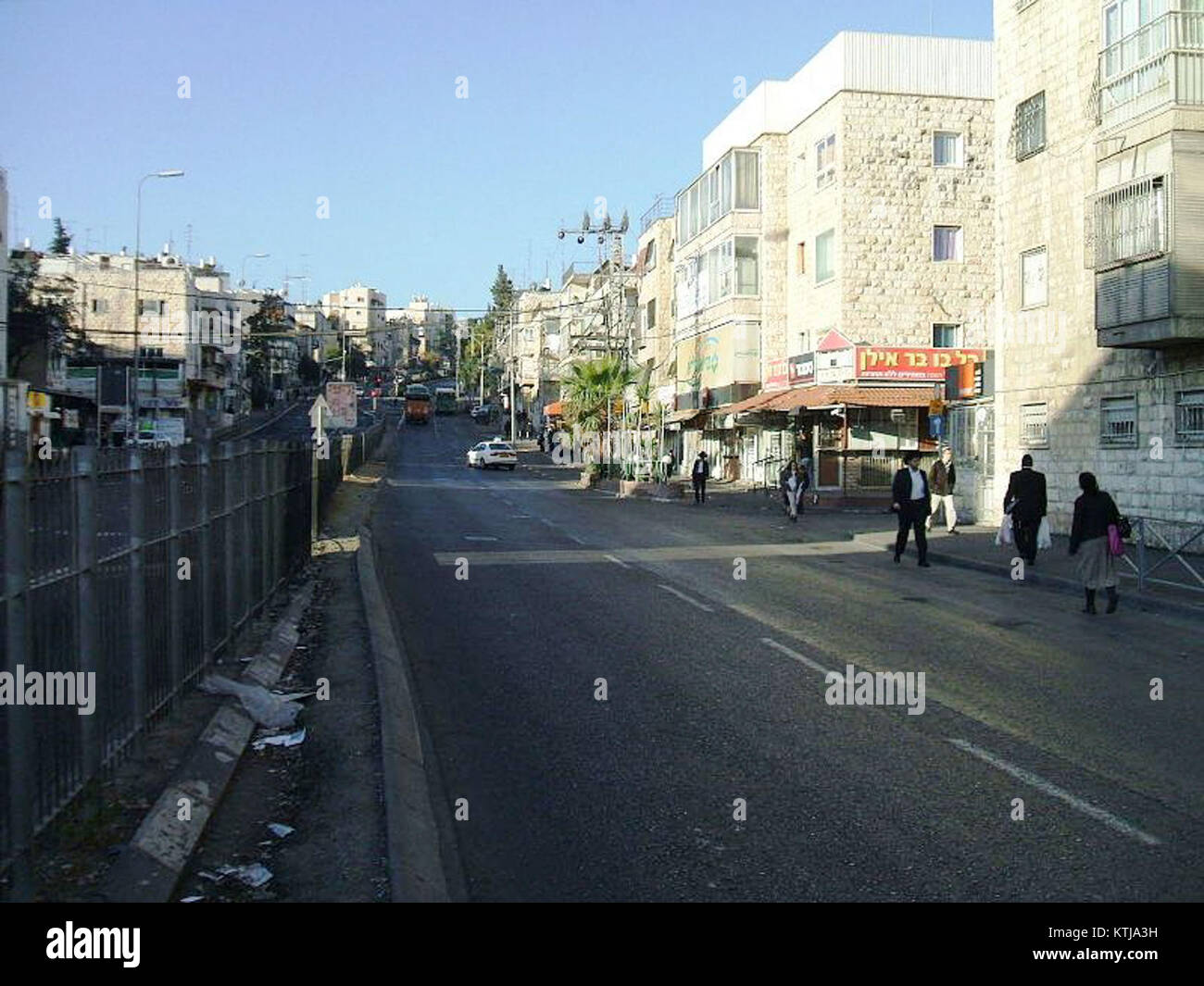 A photograph of Bar Ilan Street in Jerusalem, Israel, capturing the ...