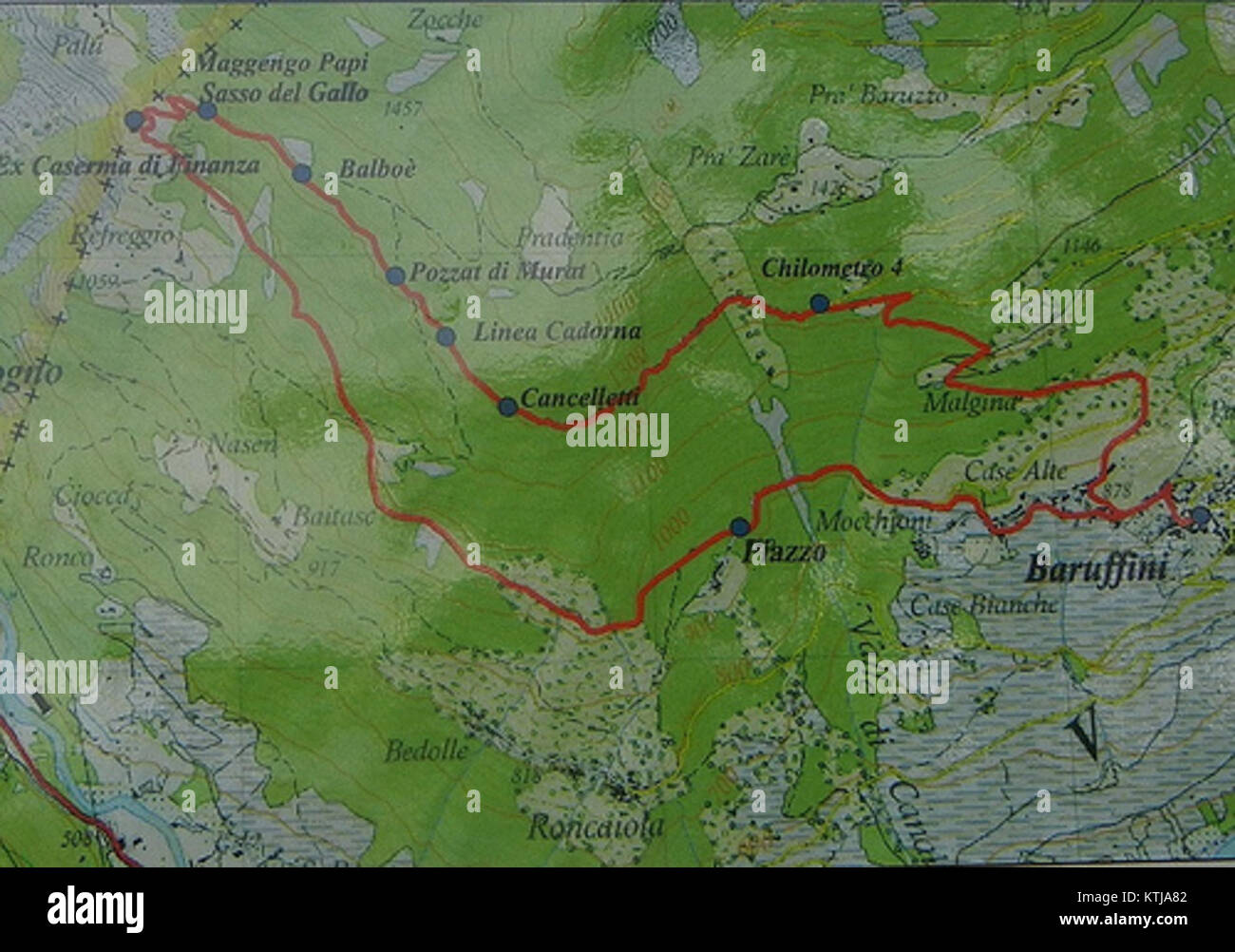 The 'Baruffini sentiero contrabbando' refers to a historical path ...