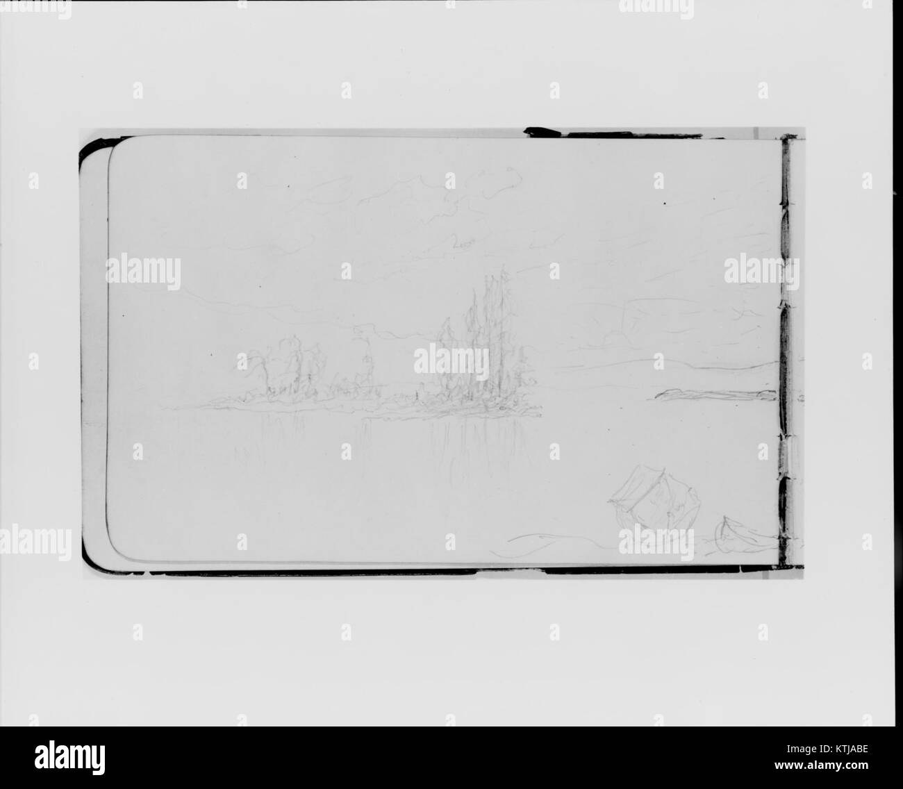 *Bay Scene at Sunset* is a sketch created by an unknown artist ...