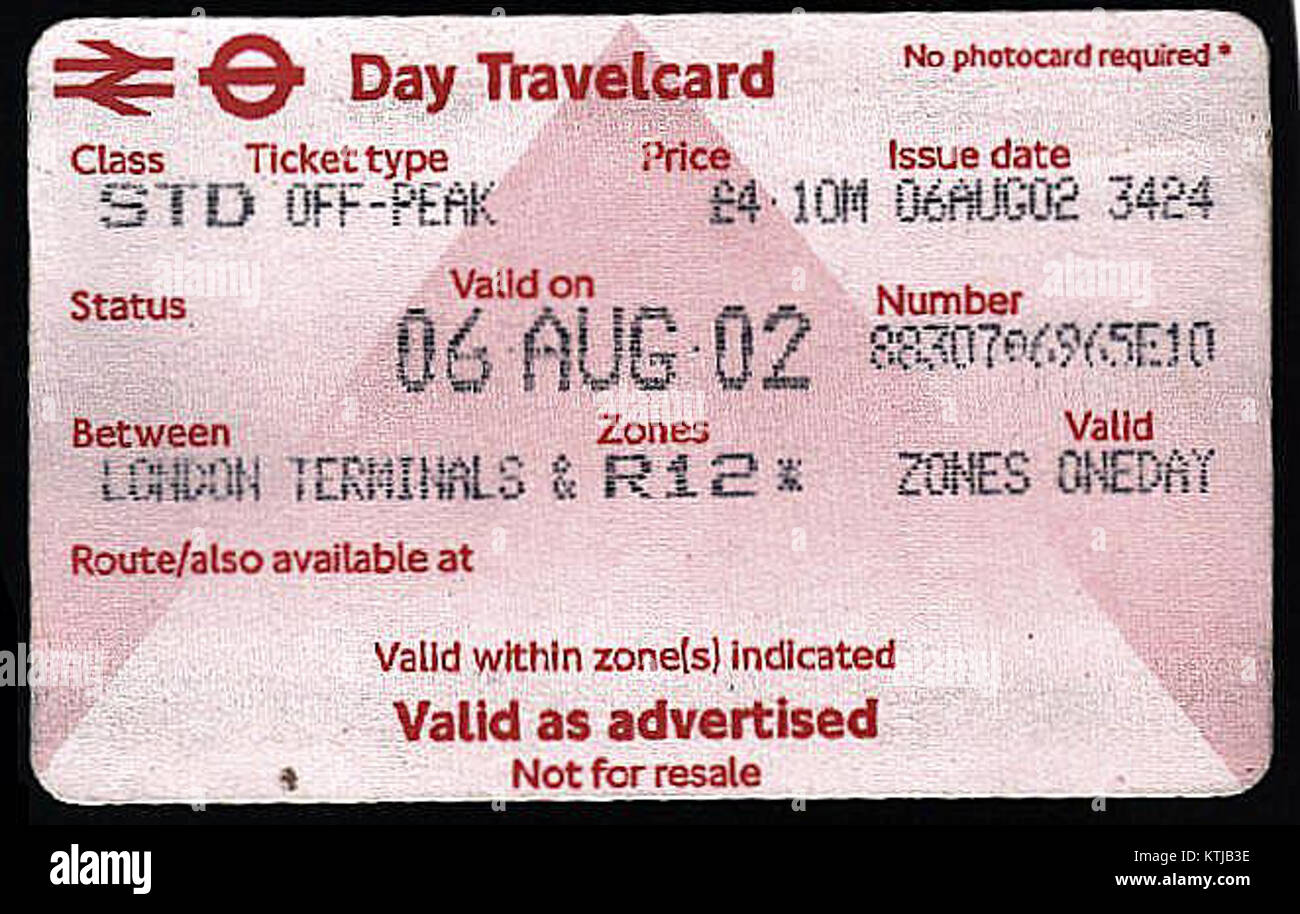 The Day Travelcard for London, issued in 2002, provides unlimited ...