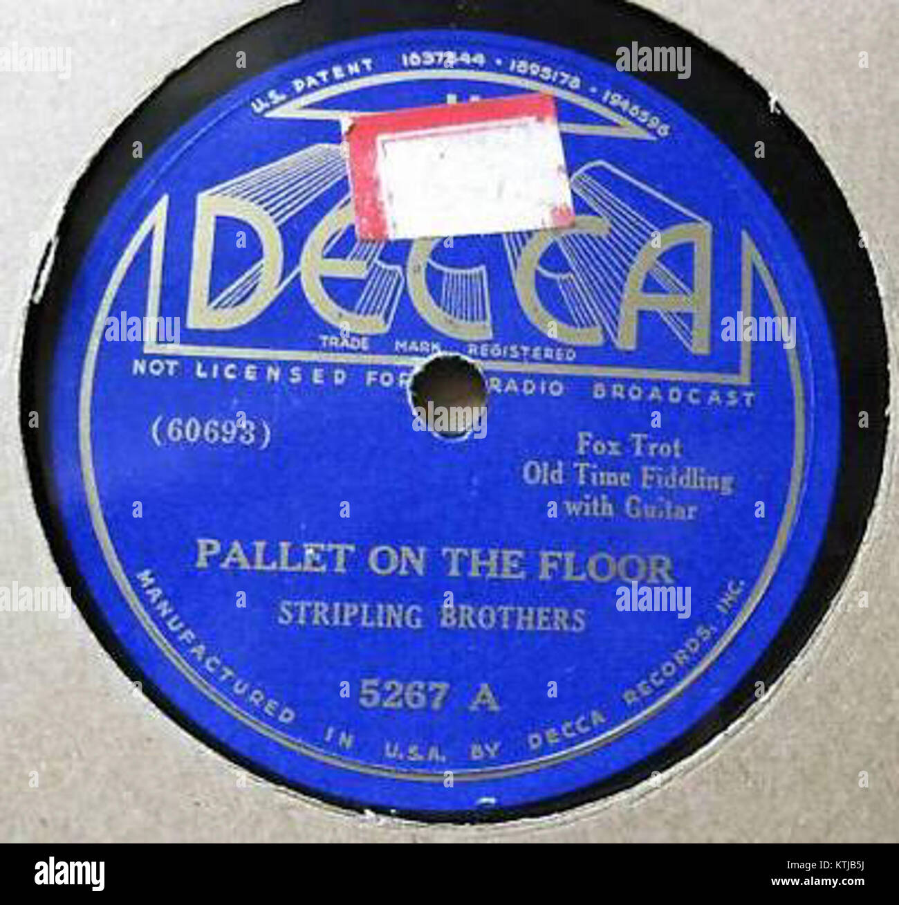 Decca 5267 is a historical vinyl record, cataloged with the track ...