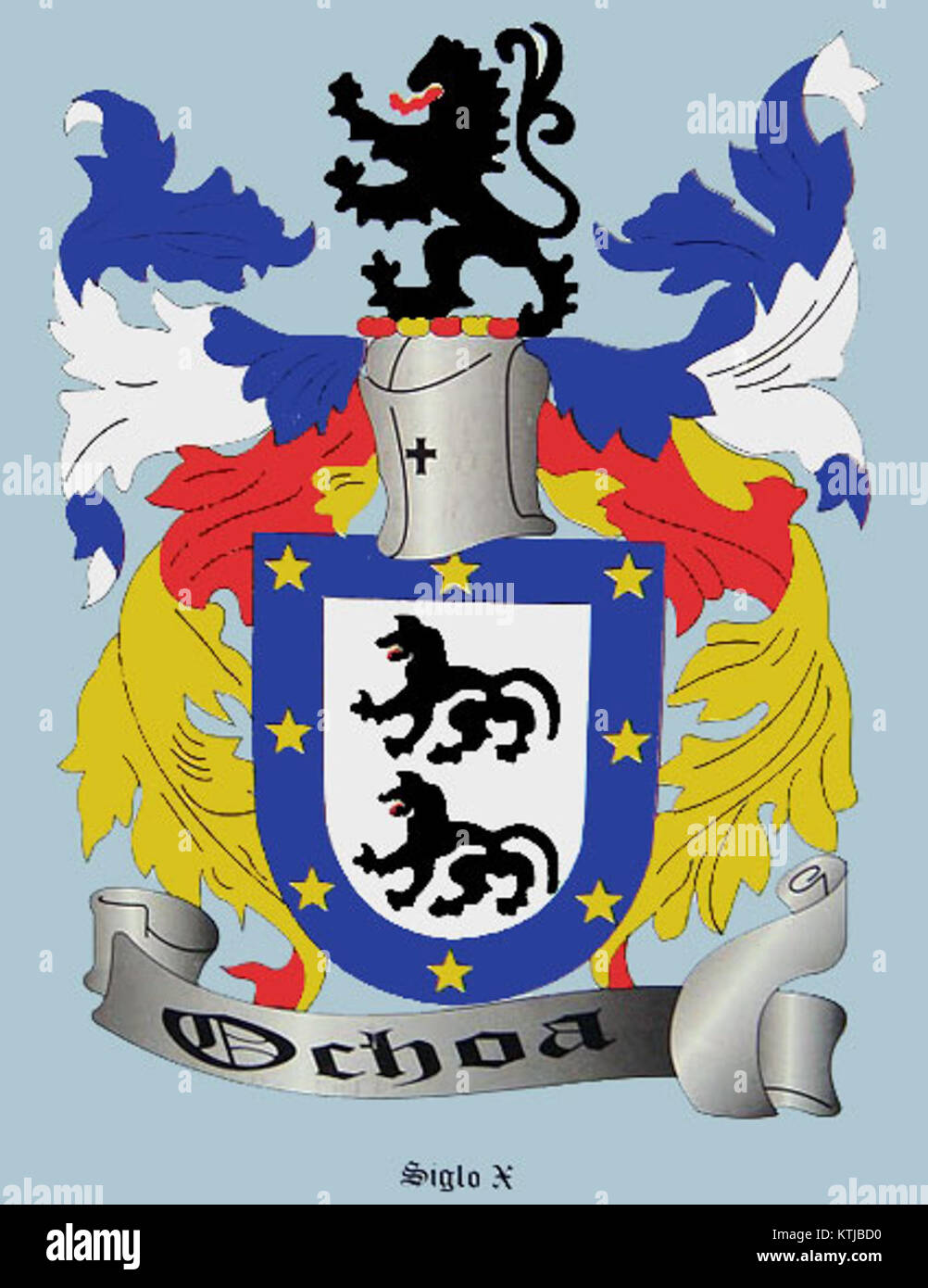 The 'Blason de la familia Ochoa' is a heraldic coat of arms ...