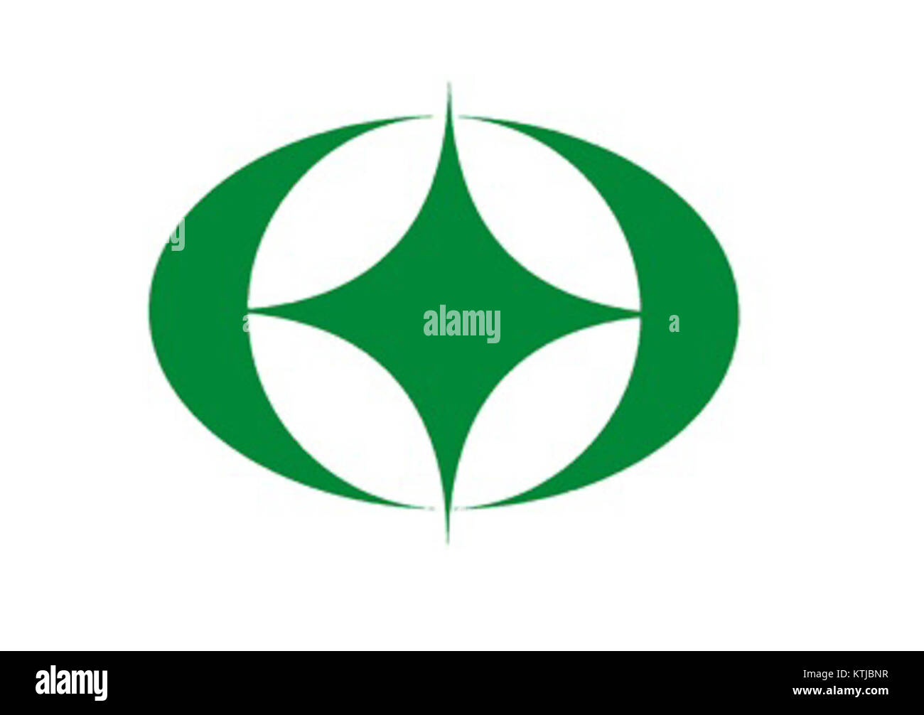 The flag of Tamura, a city in Fukushima Prefecture, Japan, represents ...