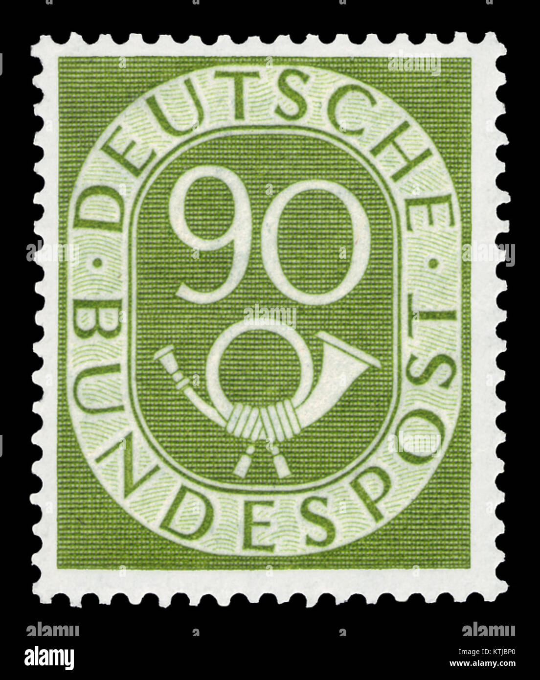 The DBP 1951 138 Posthorn is a historic German postage stamp, notable ...