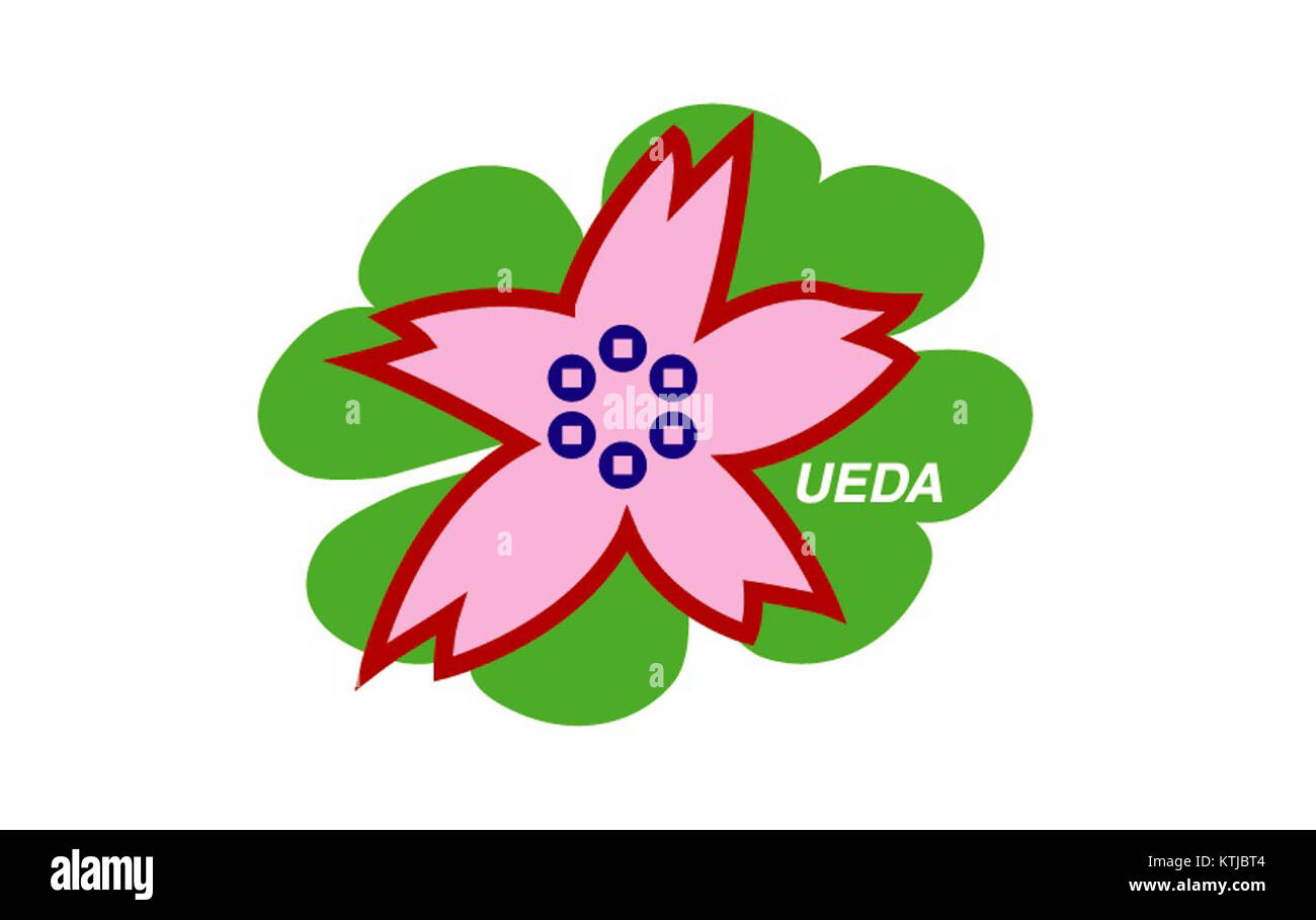 The flag of Ueda, a city in Nagano Prefecture, Japan, represents the ...