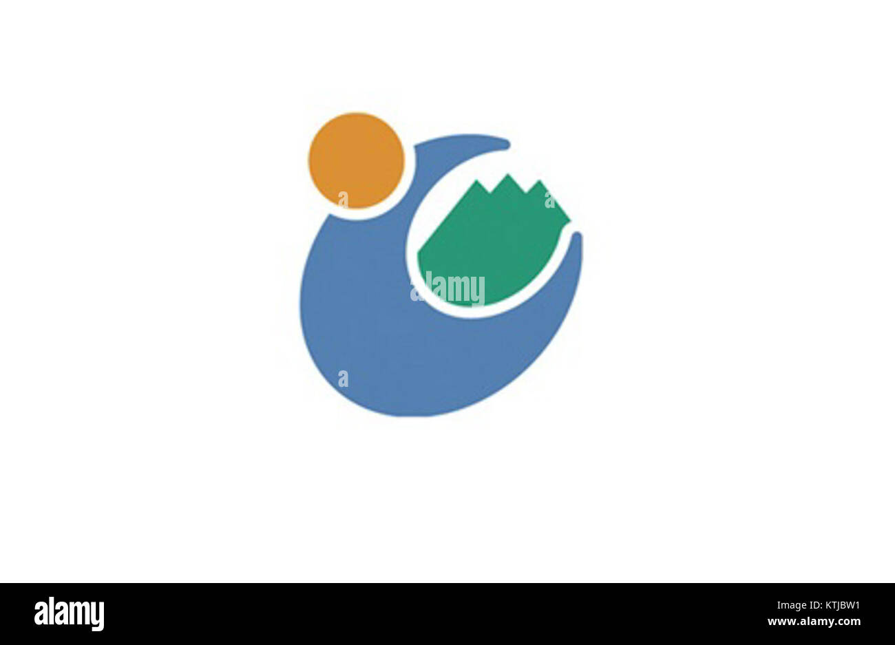 The flag of Tomioka, located in Gunma Prefecture, Japan, represents the ...