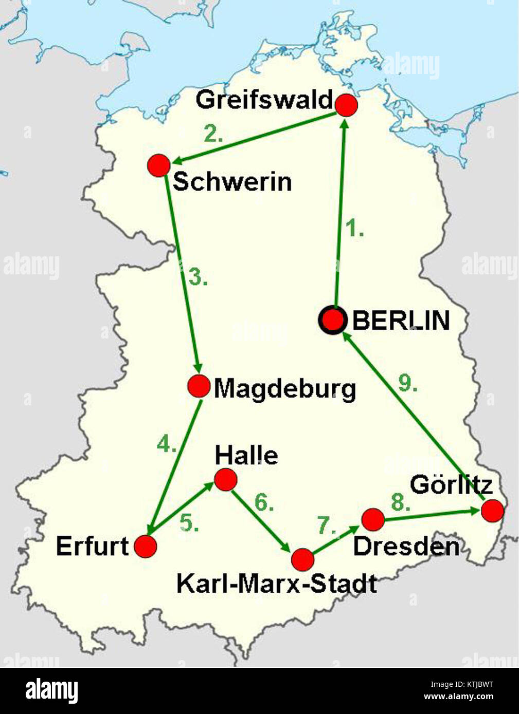 The DDR Rundfahrt 1953, an East German bicycle race, was part of the ...