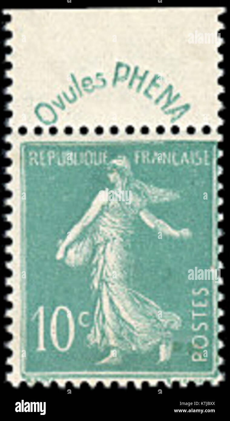 This 1927 French advertising banner features the iconic Semeuse (Sower ...