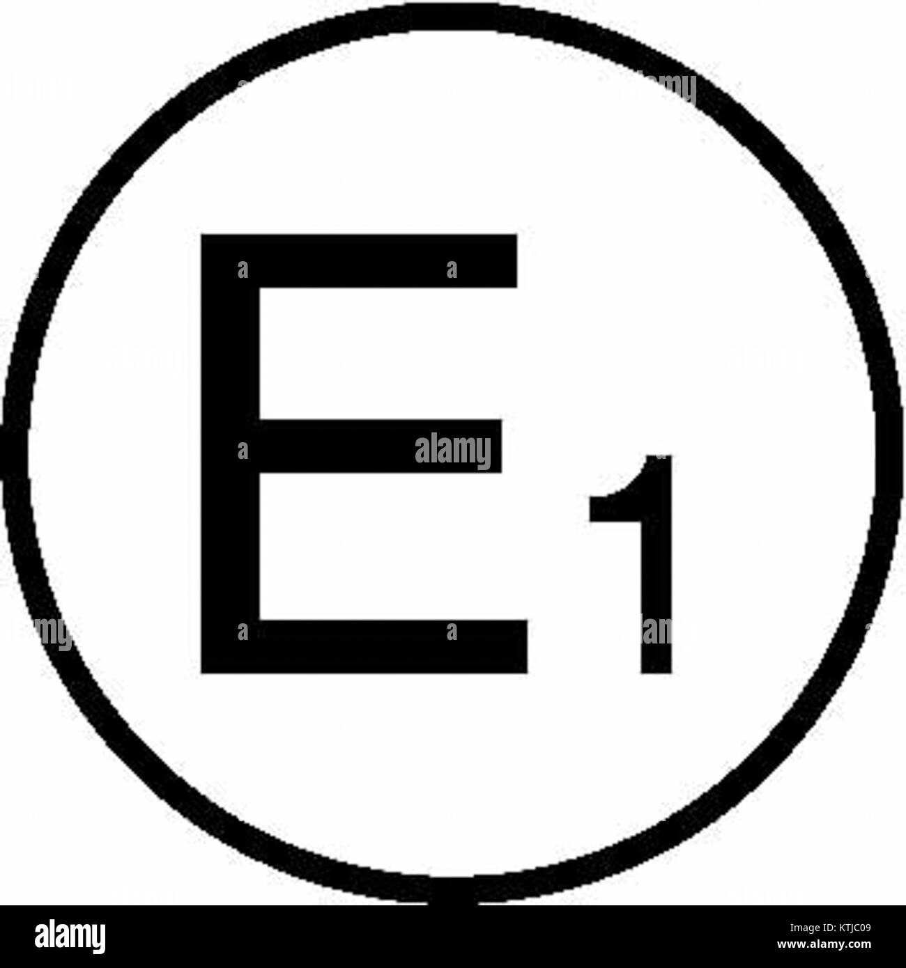 This image features the logo for 'E1', a symbol representing a brand or ...