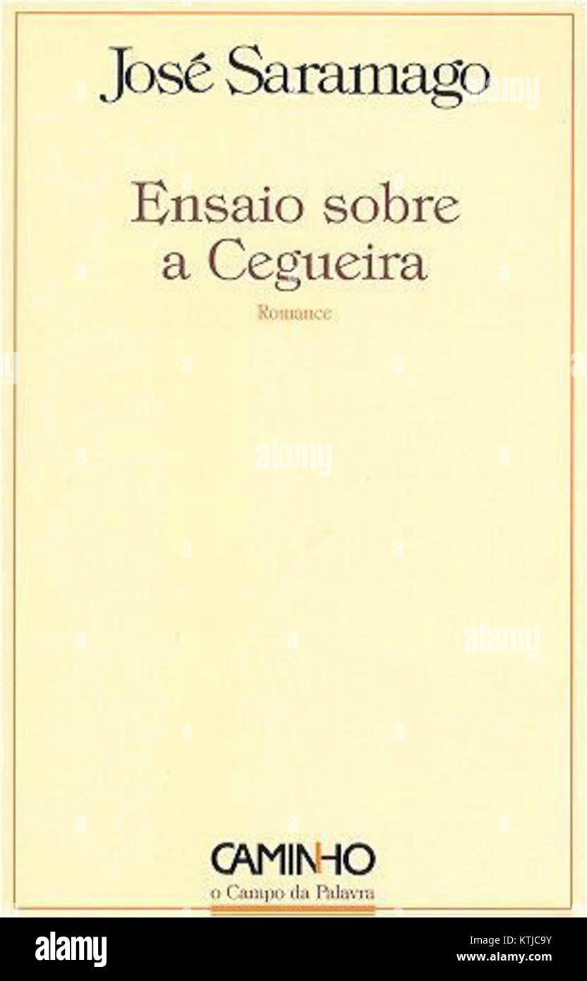 The book cover of 'Ensaio sobre a Cegueira' (Blindness) by JosÃ ...