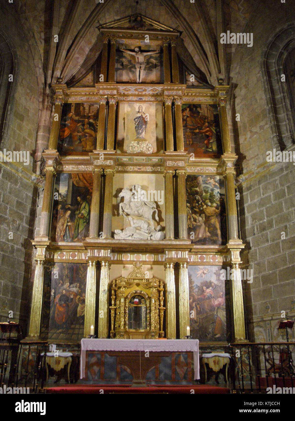 The Iglesia de Santiago Apostol in Avila, Spain, is a historic church ...