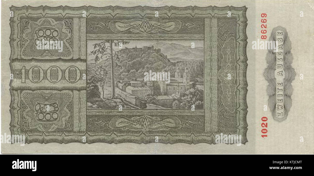 The Austria 1000 Schilling banknote from 1947 is a historic piece of ...