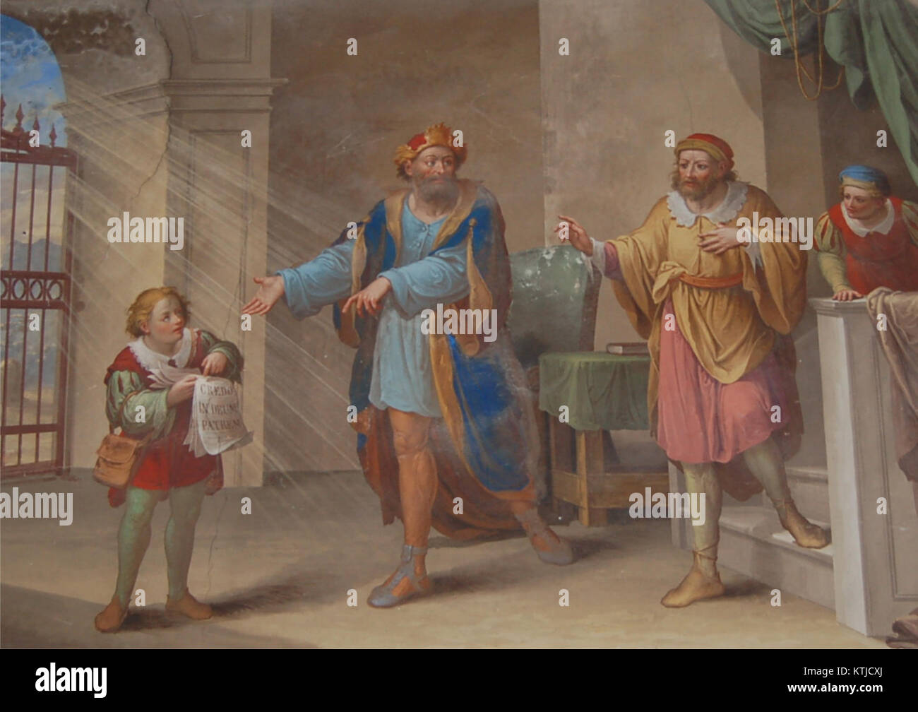 The fresco by Luigi Tagliaferri, titled 'Baruffini Affresco ...