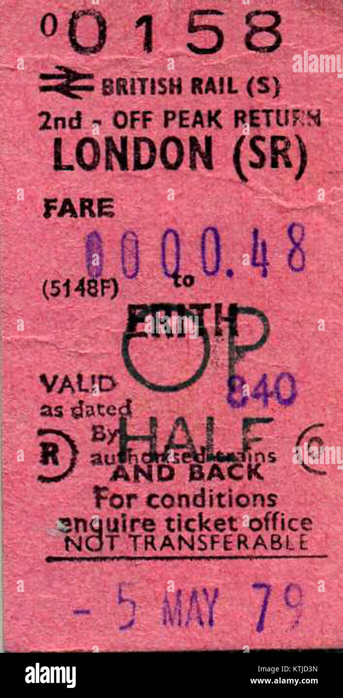 BR NCR21 Southern Region rail ticket, 1979. Flickr sludgegulper Stock ...