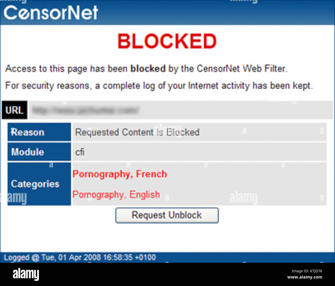 Censornet block is a reference to a digital or network security tool ...