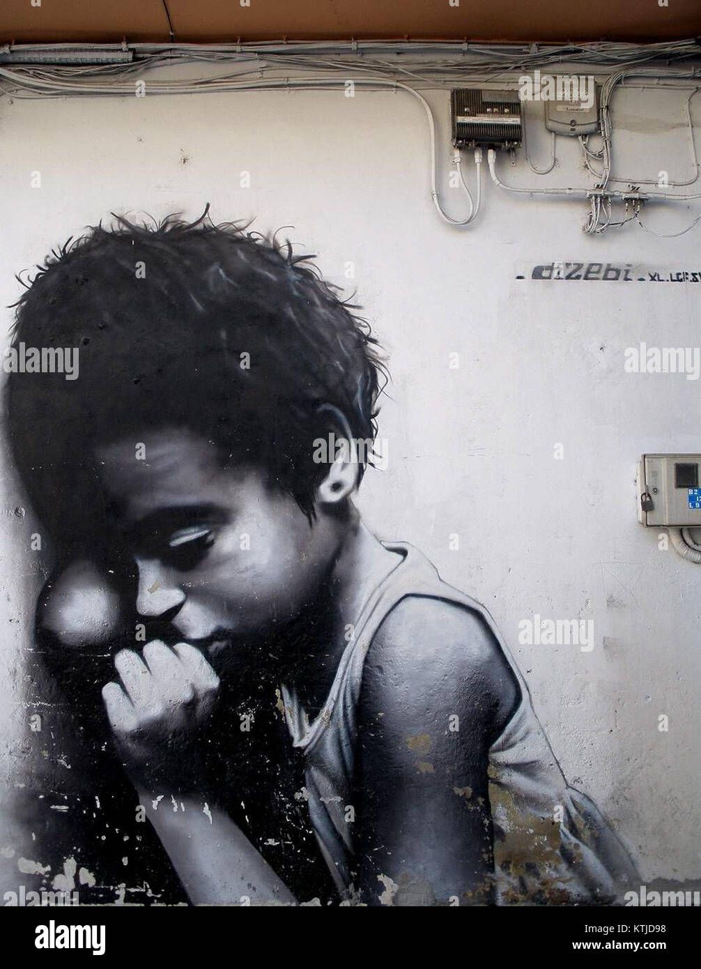 This image depicts graffiti from Beasain, a town in Spain. Graffiti art ...