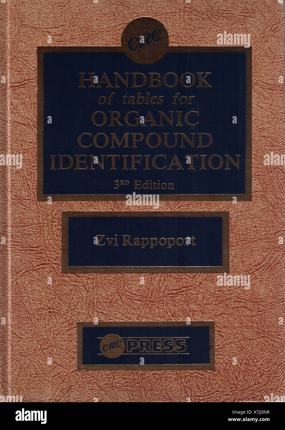CRC Handbook of Tables for Organic Compound Identification Stock Photo ... CRC Handbook of Tables for Organic Compound Identification Stock Photo ...