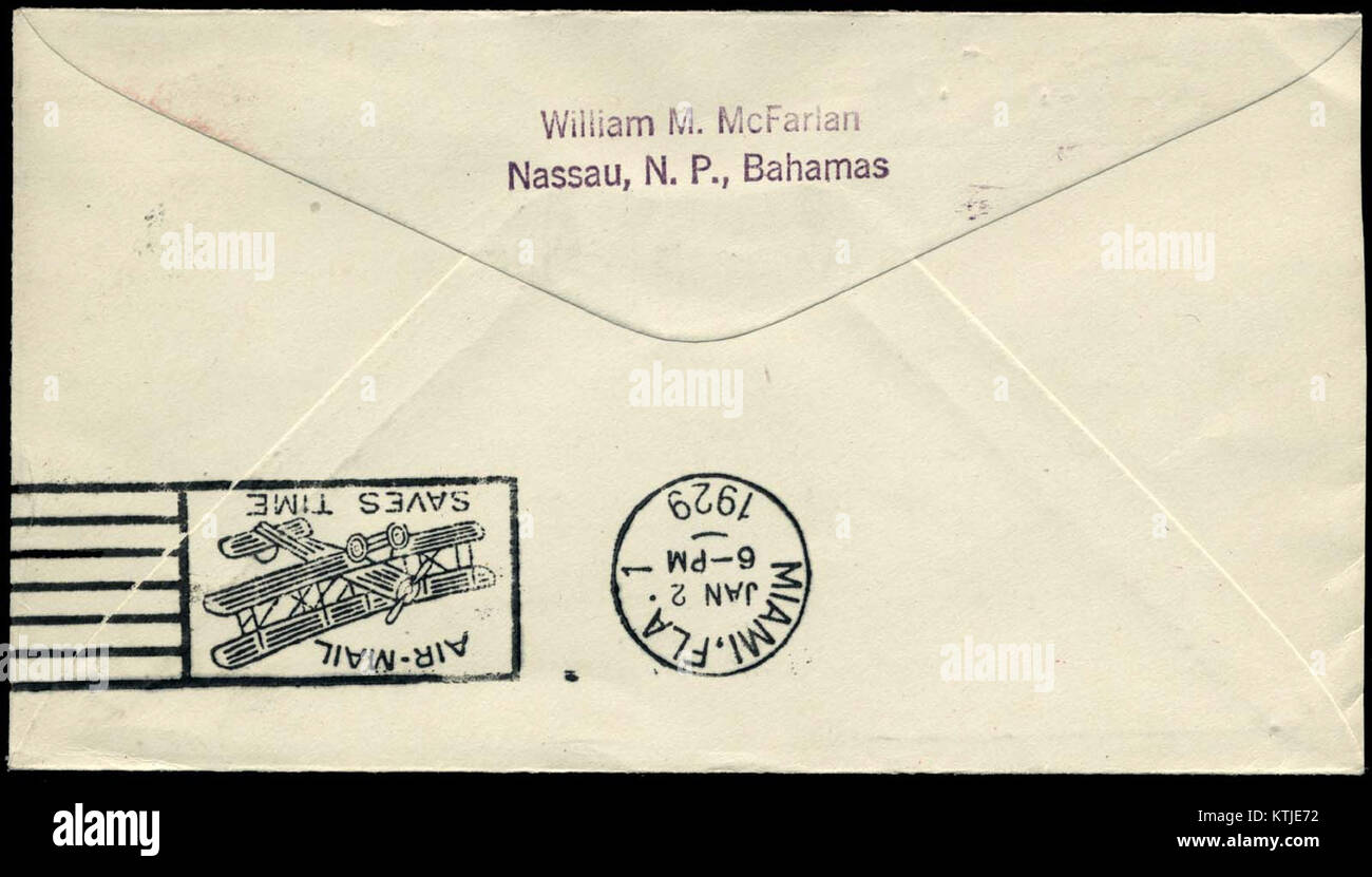 The 1929 cover from the Bahamas showcases historical postal design and ...