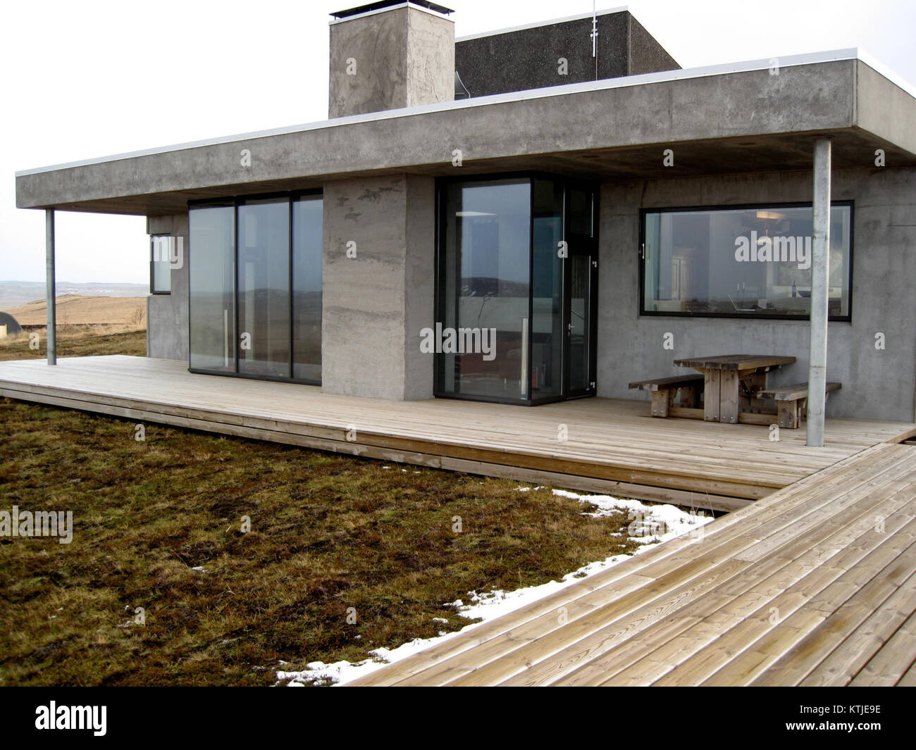 This image shows the back view of a house, capturing architectural ...