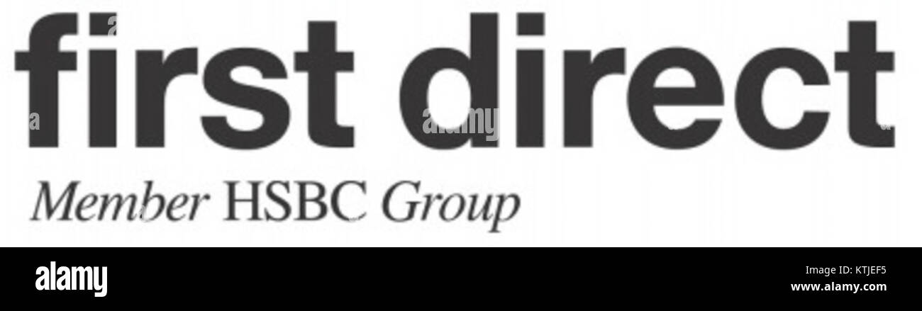 The First Direct logo, designed in black and white, represents the UK ...