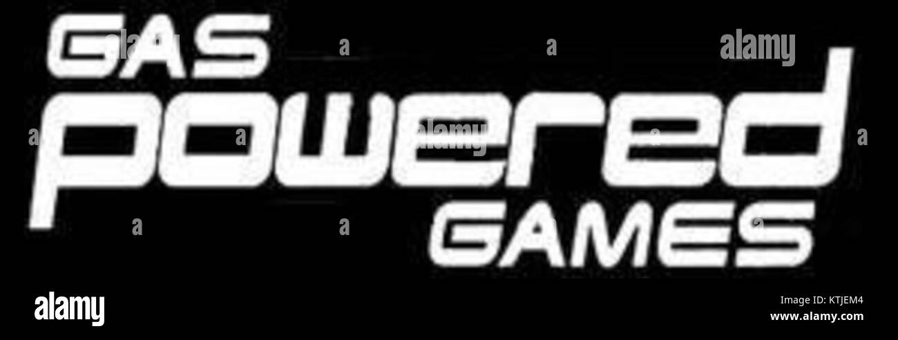 The Gas Powered Games wordmark refers to the logo or branding ...