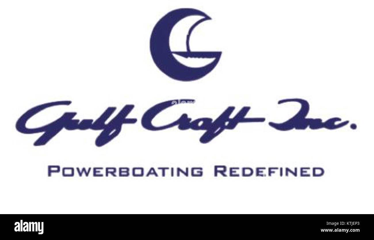 The logo of Gulf Craft, a leading manufacturer of luxury yachts and ...