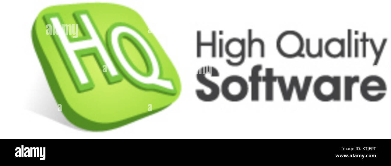 Hi QualitySoft Logo Stock Photo - Alamy