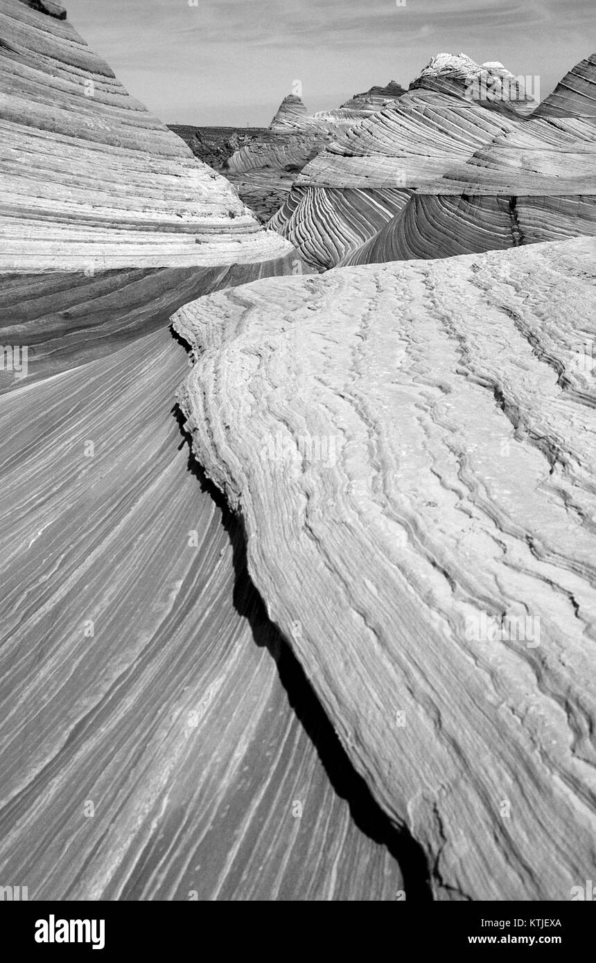 The Wave is a famous sandstone rock formation located in the Paria ...