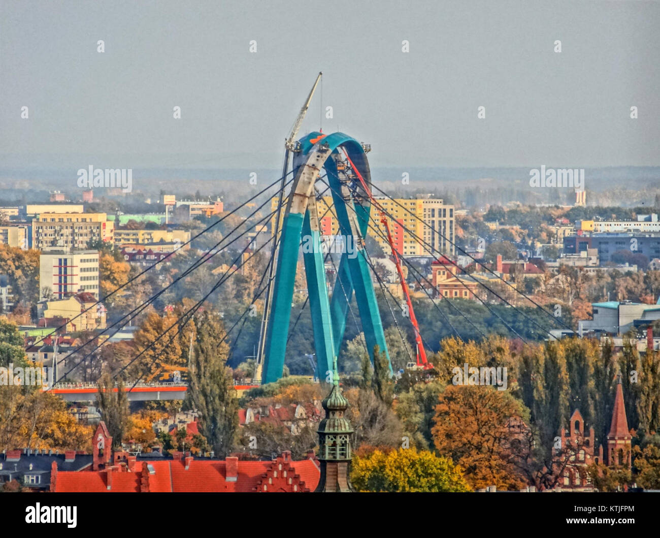 This image shows a view of a pylon from the TU area, capturing the ...