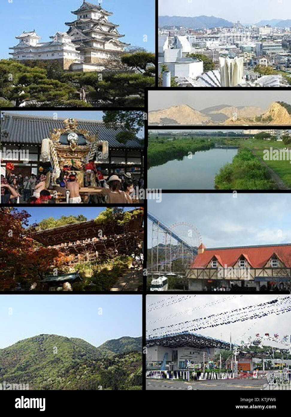 The Himeji montage showcases images and scenes of the Himeji Castle, a ...