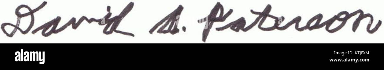 David A Paterson Signature Stock Photo - Alamy