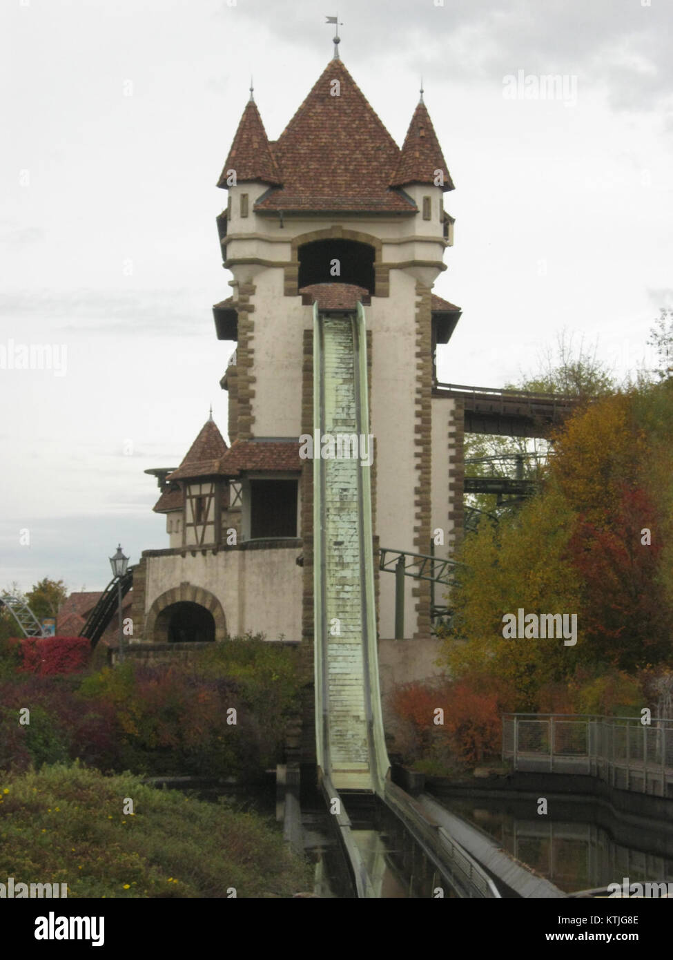 A photograph of a traditional 'Badewannenfahrt' or bath tub boat ride ...