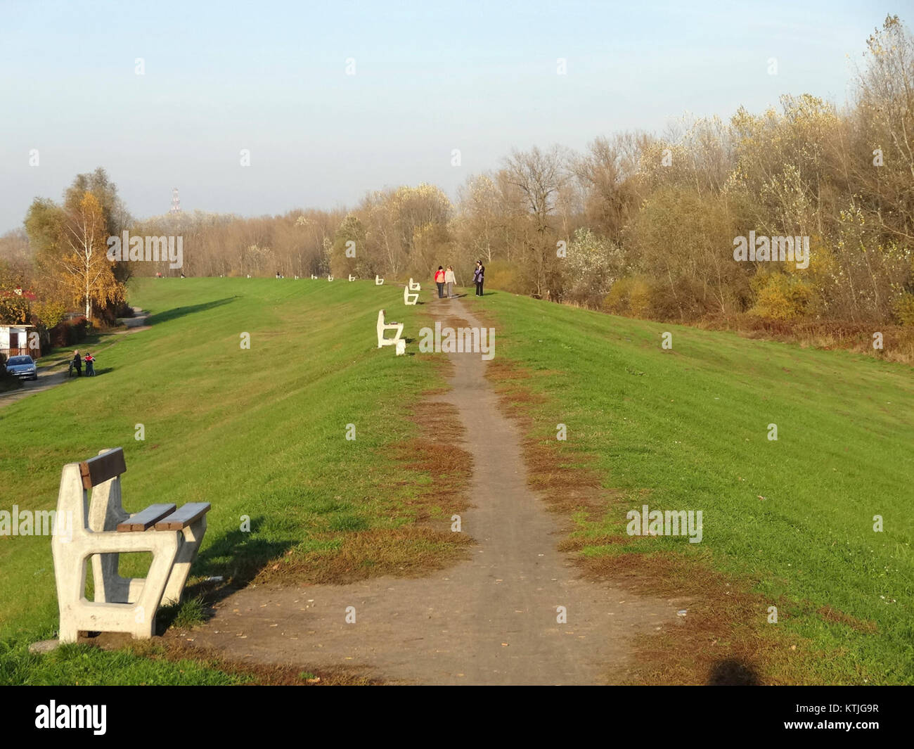 This image captures a building on Wisla, likely located near the Fordon ...