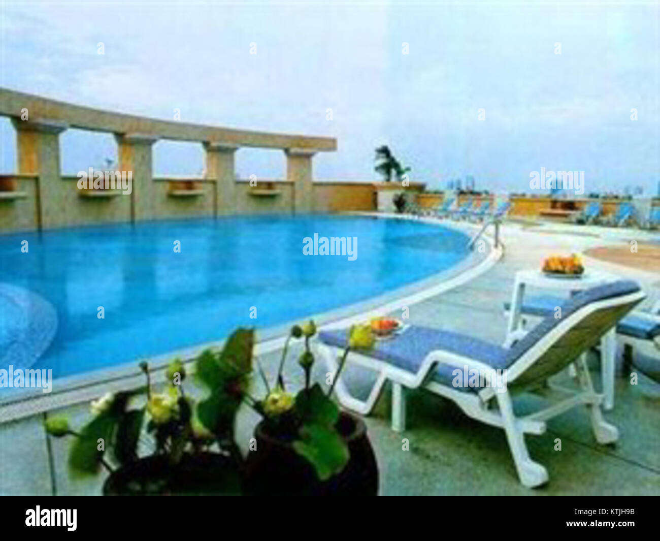 The Baiyoke Sky Hotel features a rooftop swimming pool, offering ...