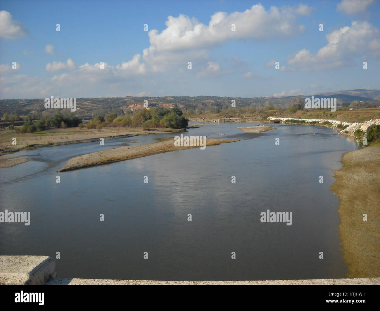 The Axios River, located in Northern Greece, is known for its ...